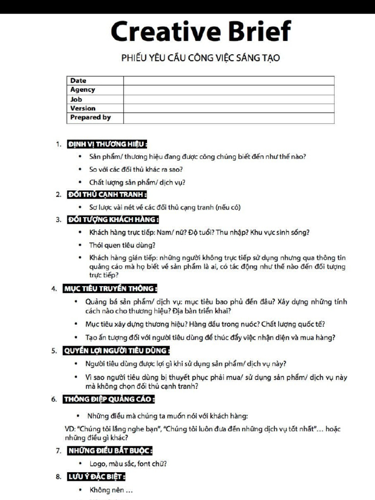 Creative Brief | PDF