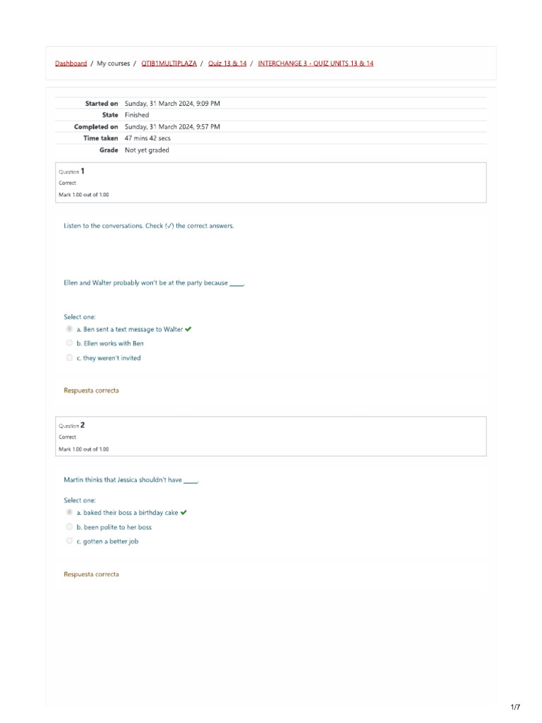 Unit 13-14 Interchange 3 | PDF