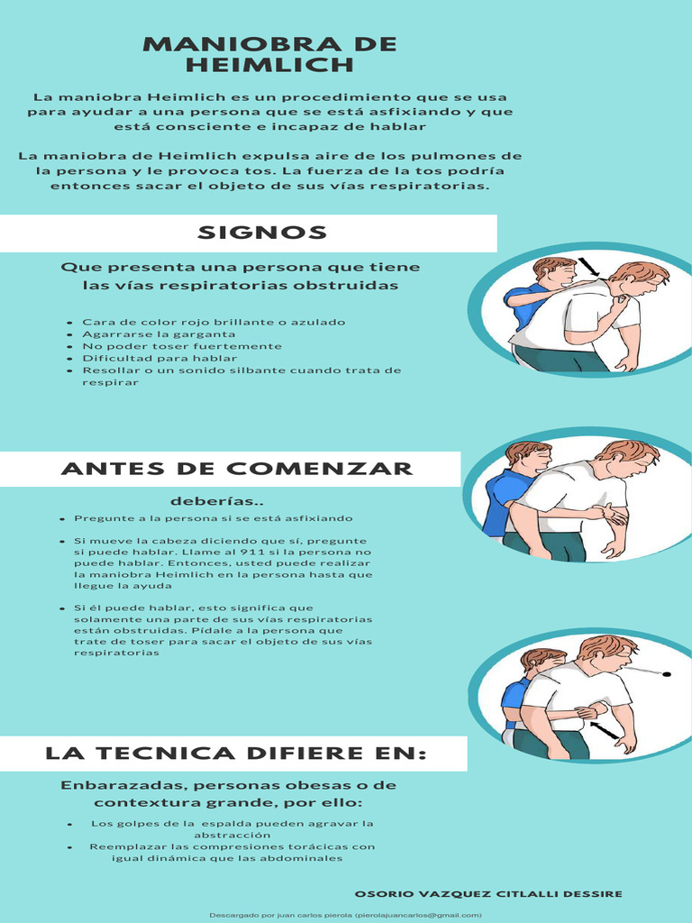Infografia Maniobra de Heimlich 2 | PDF