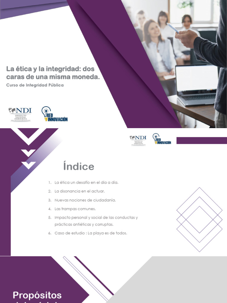 Presentacion Modulo 2 La Etica y La Integridad Diagramada | PDF | Comportamiento | Ciudadanía