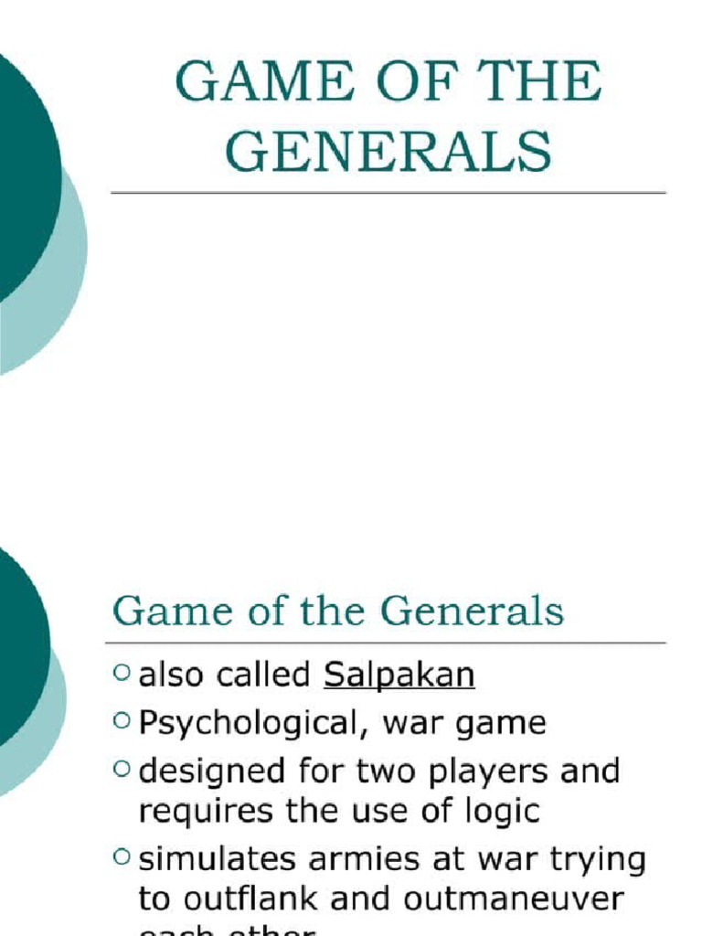 Games of the Generals | PDF
