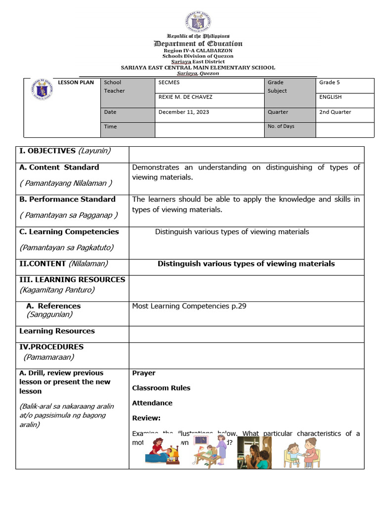 Co-2nd English - LP | PDF | Learning | Infographics