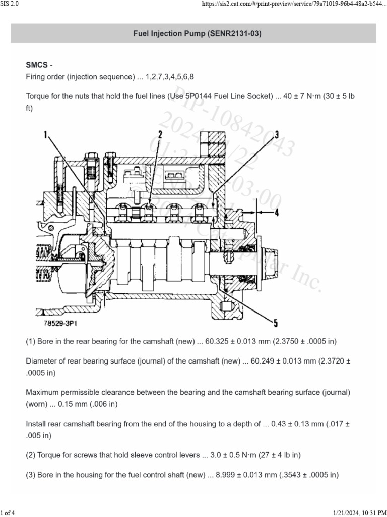 Fuel Injection Pump | PDF | Valve | Rotating Machines