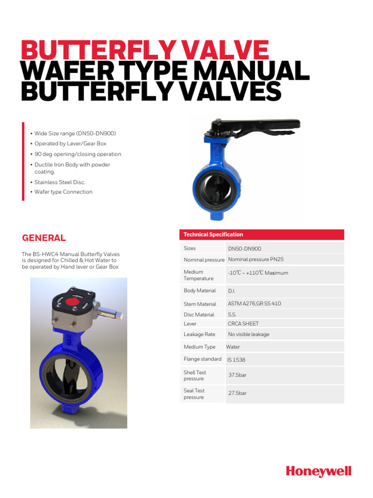CRI Manual Butterfly Valve PN25 Overview | PDF | Valve | Industrial ...