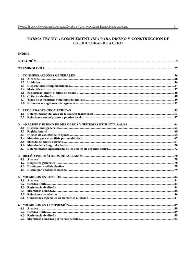 NTC Acero 2023 | PDF | Pandeo | Columna