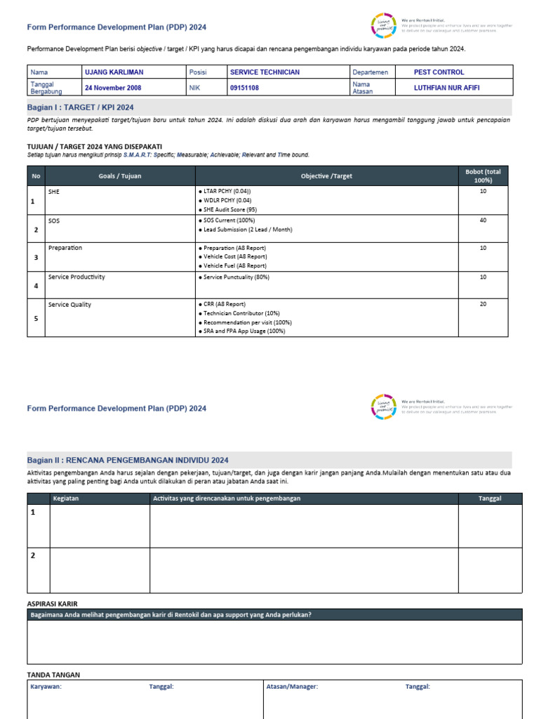 Formulir PDP 2024 - Ujang Karliman | PDF | Bisnis