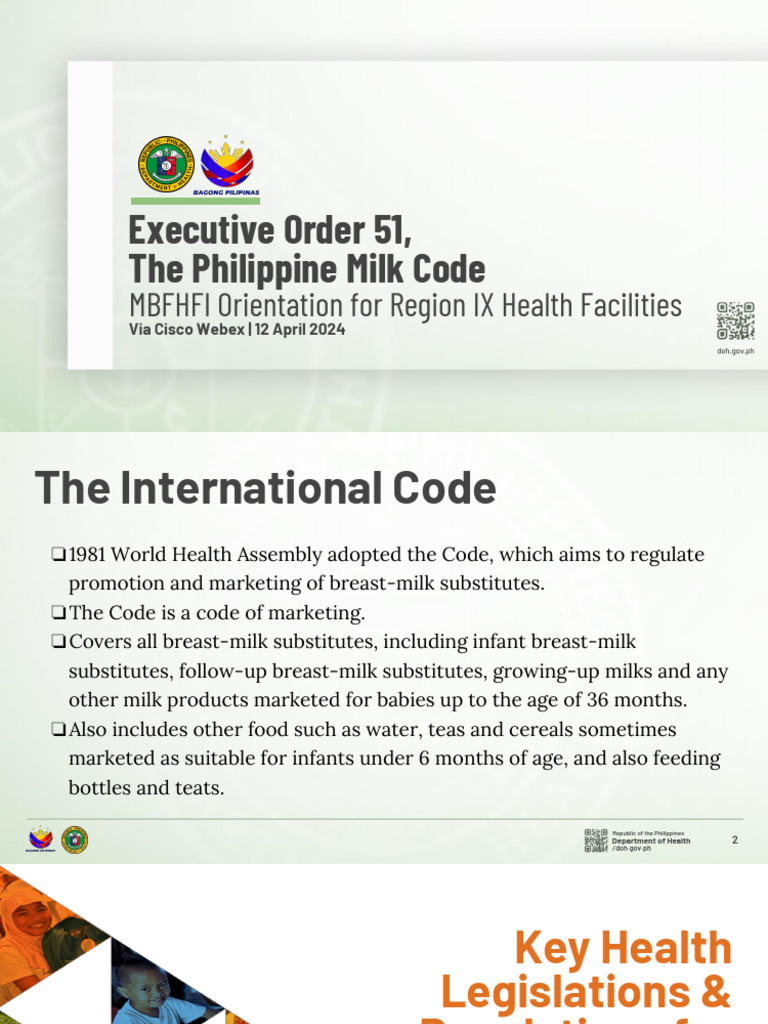 Executive Order 51 Orientation MBFHFI ZamPen | PDF