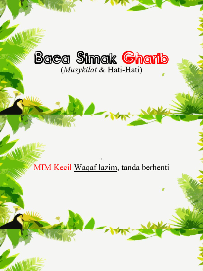 Bacaan Gharib#Musykilat&Hati-Hati Lengkap | PDF