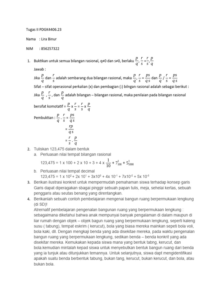 Tugas II PDGK4406 | PDF