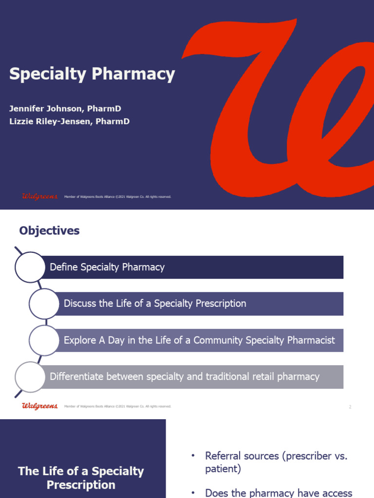 Specialty Pharmacy: Jennifer Johnson, Pharmd Lizzie Riley-Jensen ...