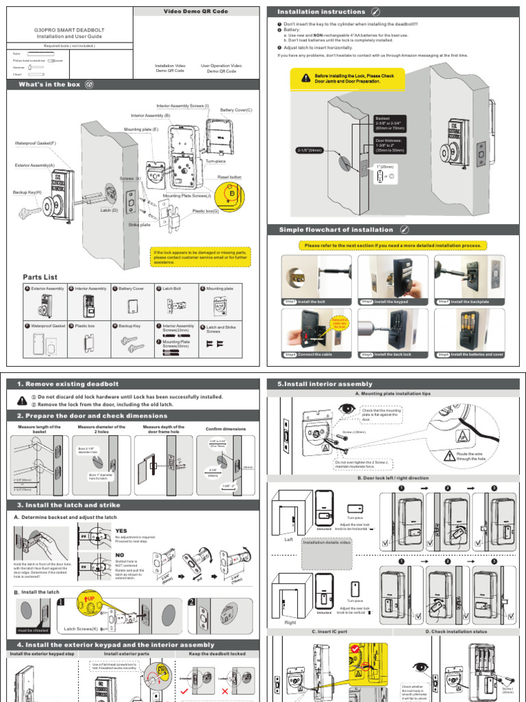 Installation Instructions: Parts List | PDF