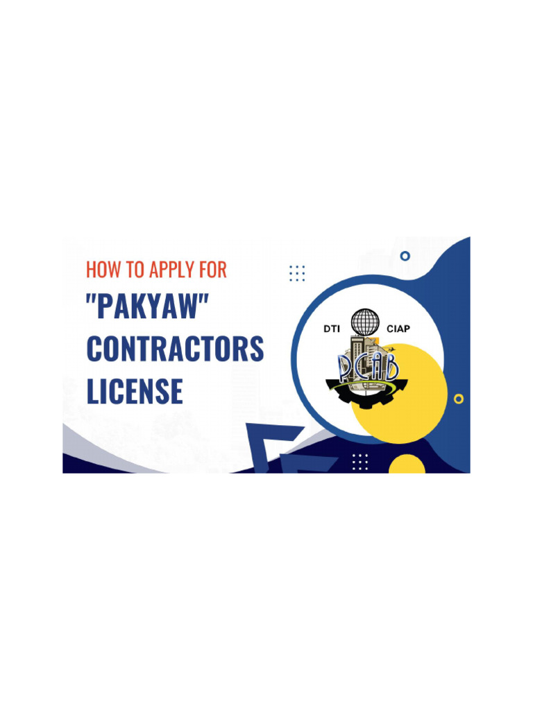 Application Process Flow - Pakyaw Contractors License | PDF | Sole ...
