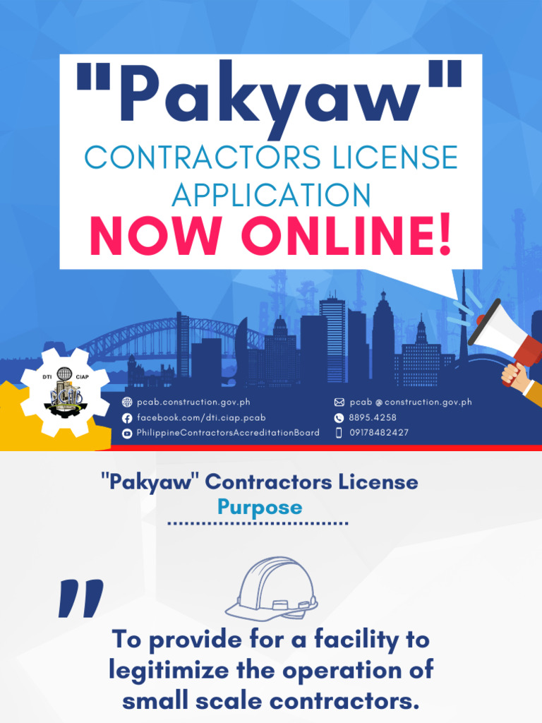 Info Graphics For Pakyaw Contractors License | PDF | Sole ...