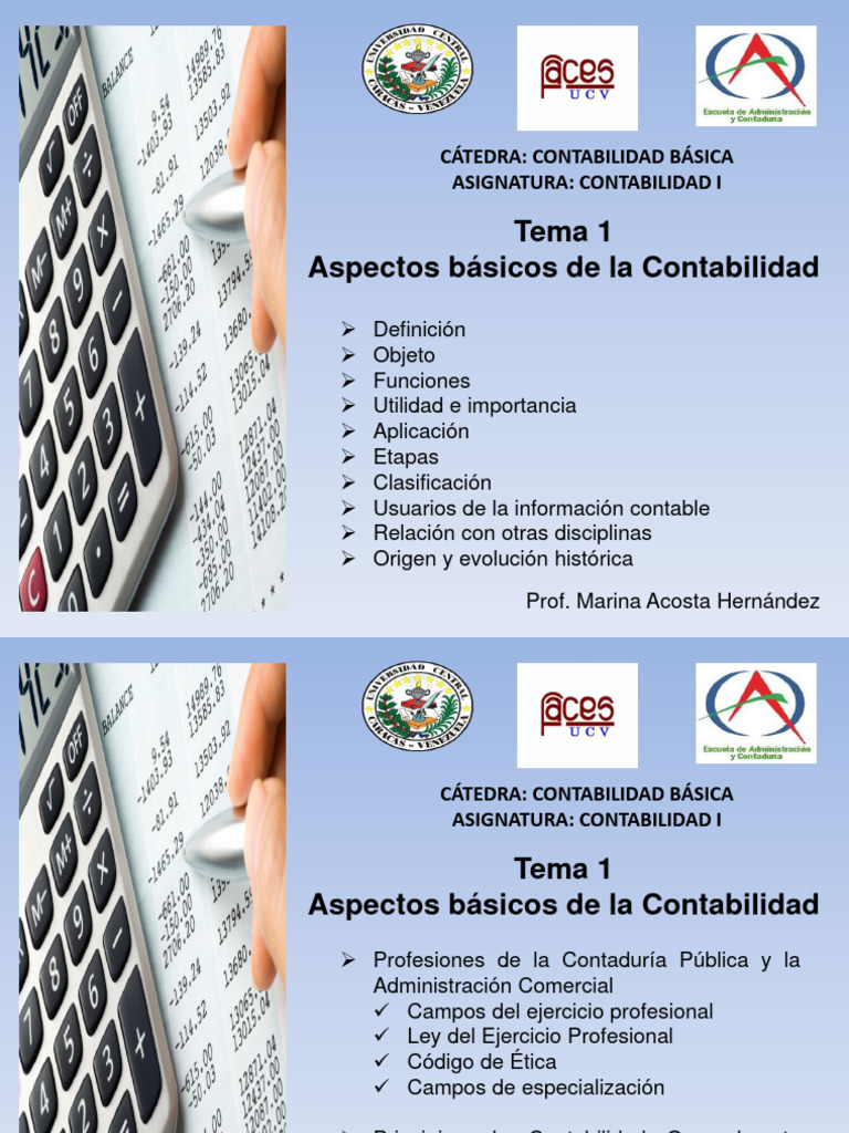 Tema 1. Aspectos Básicos de La Contabilidad | PDF | Contador | Contabilidad