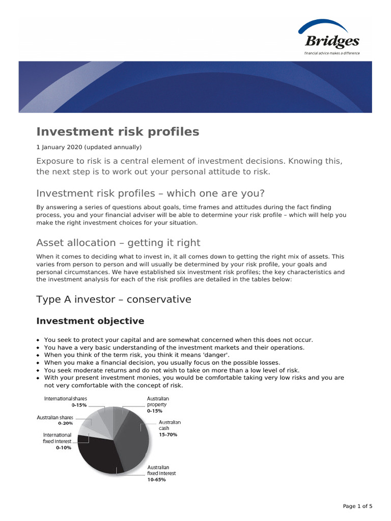 Risk Profile Analysis | PDF | Investing | Financial Risk