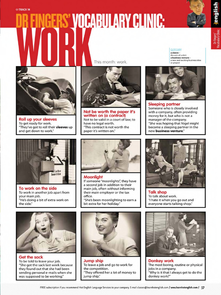 LR - IDIOMS - B1 - HEM155 - Work | PDF