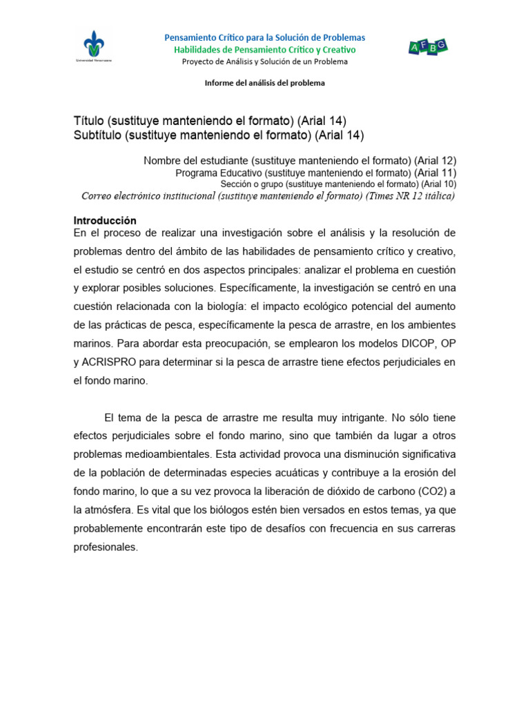 A09 Guía Análisis Problema v3.5 | PDF | Sobrepesca | Mar
