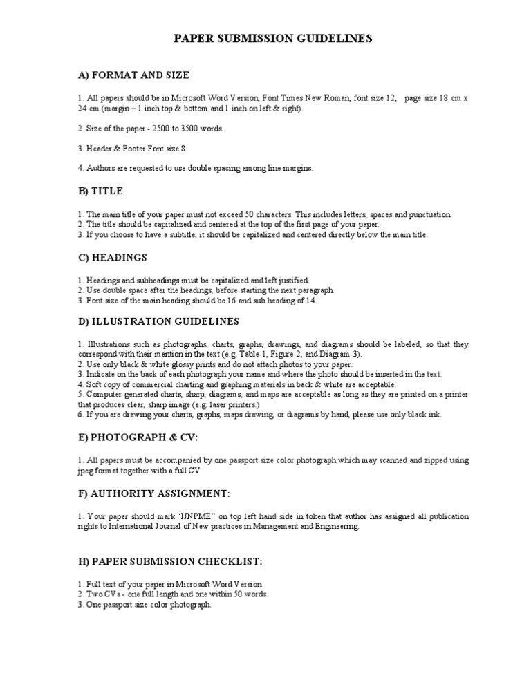 Paper Submission Guidelines | PDF