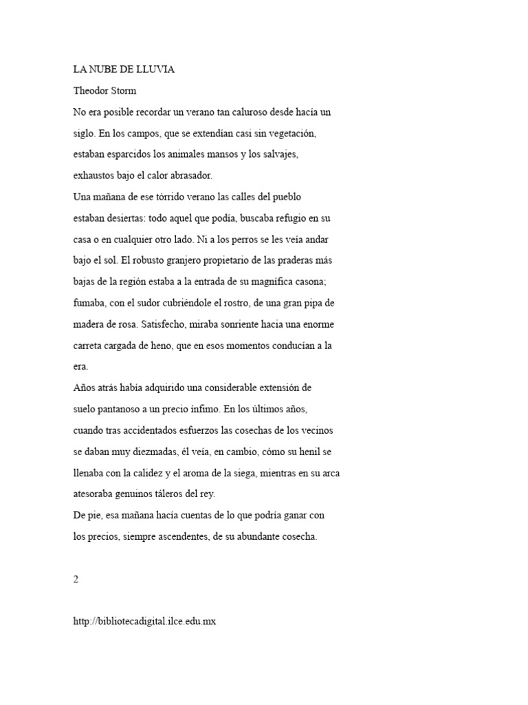 La Nube de Lluvia | PDF