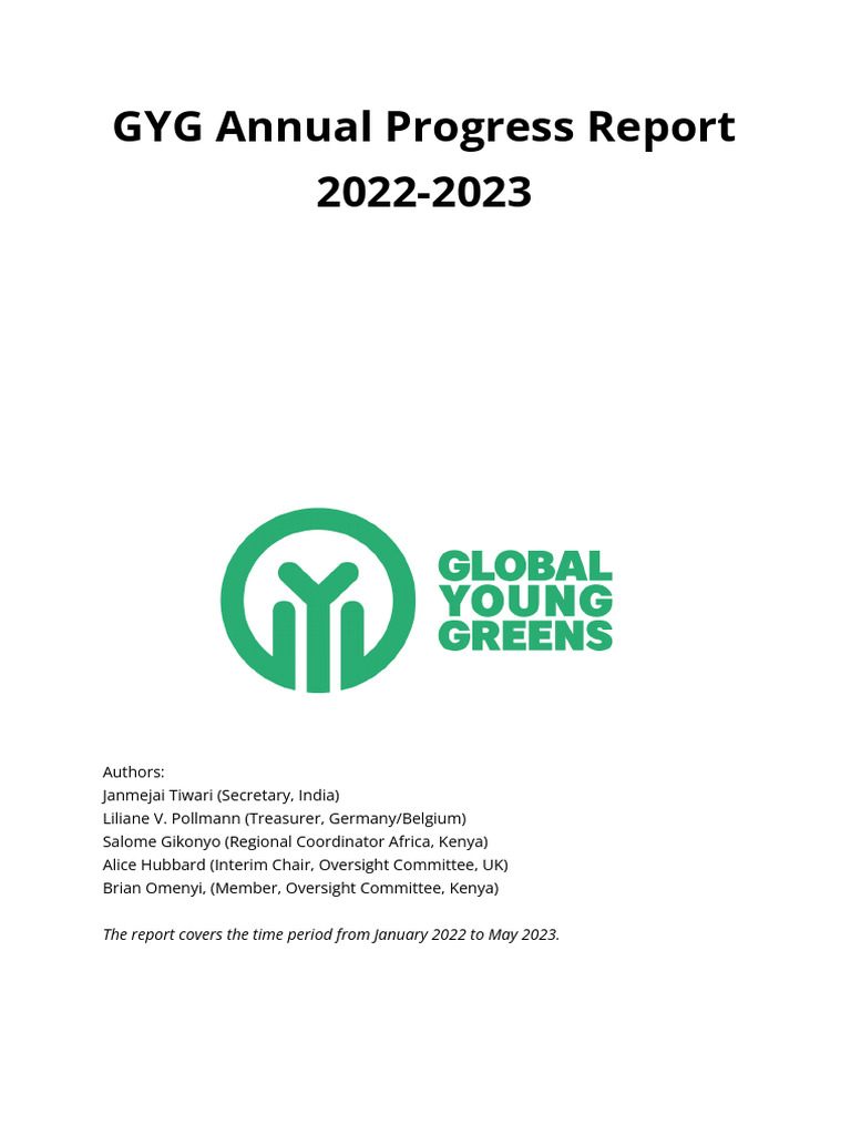 GYG Annual Progress Report 2022 2023 1 | PDF | Social Media | Popular ...