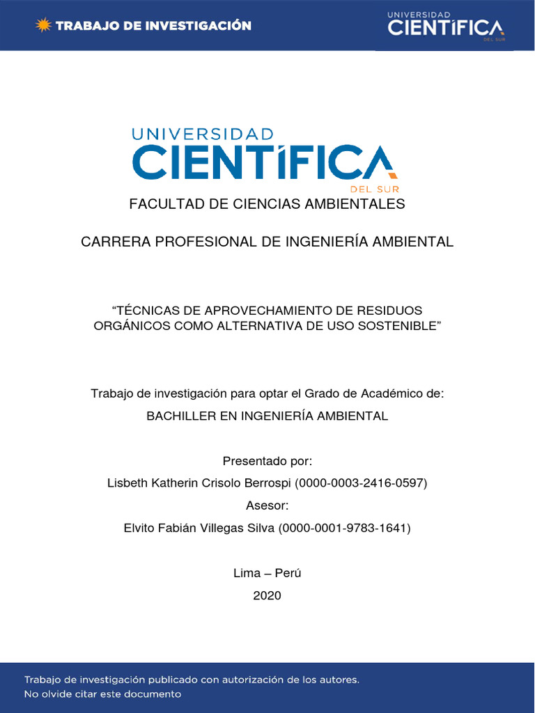 Aprovechamiento Sostenible de Residuos Orgánicos | PDF | Residuos | Compost