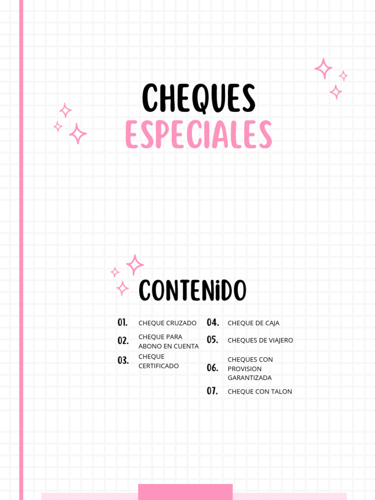 Tipos de Cheques y su Uso | PDF | Cheque | Bancos