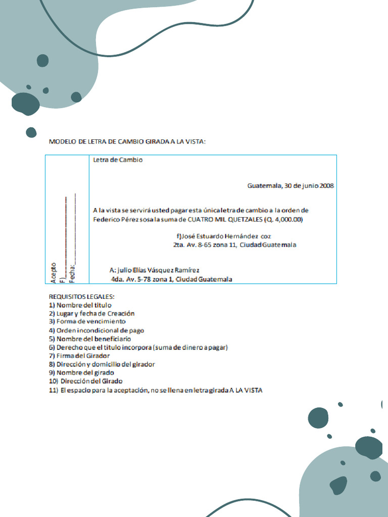letras de cambio | PDF
