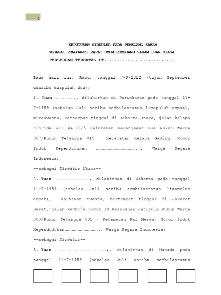 Keputusan Sirkuler Pt. Daya Guna Abadai Utama | PDF