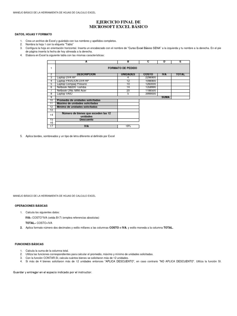 Final Excel Básico | PDF | Microsoft Excel | Hoja de cálculo Final Excel Básico | PDF | Microsoft Excel | Hoja de cálculo