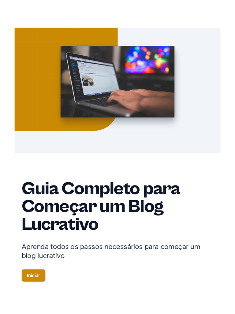 Guia Completo para Comecar Um Blog Lucrativo | PDF | Blog | Publicidade