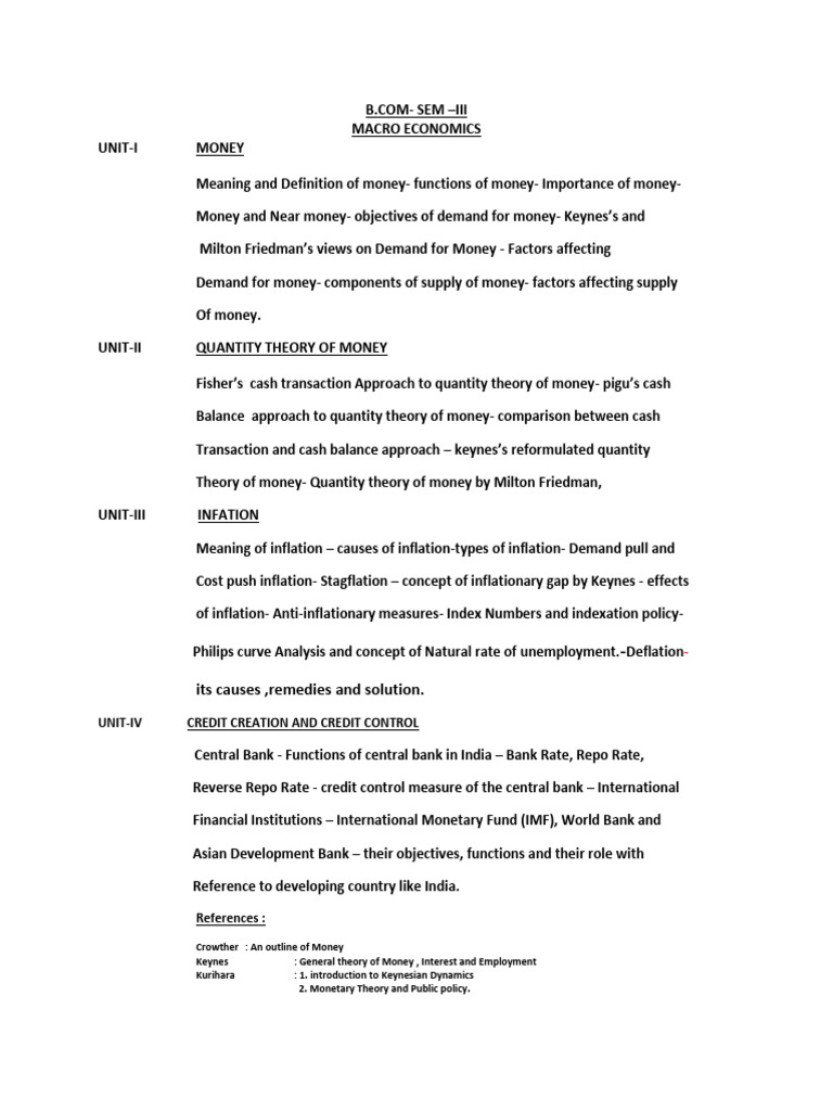 SYBCOM - SEM-III-IV-Eco | PDF