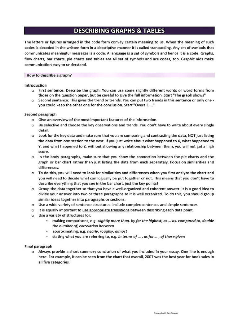 Describing Graphs and Tables | PDF
