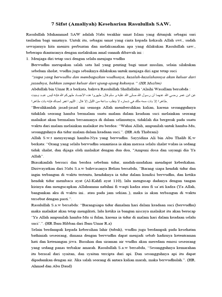 Tugas 7 Amalan Rasul | PDF