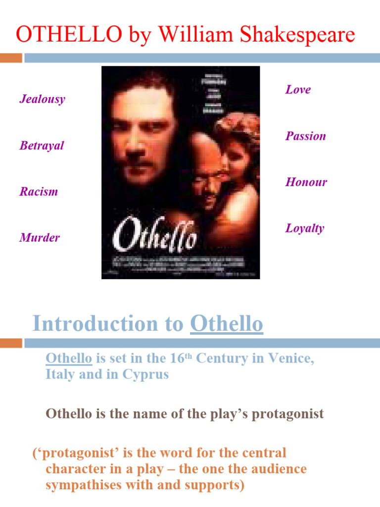 Intro To Othello | PDF | Othello | Iago
