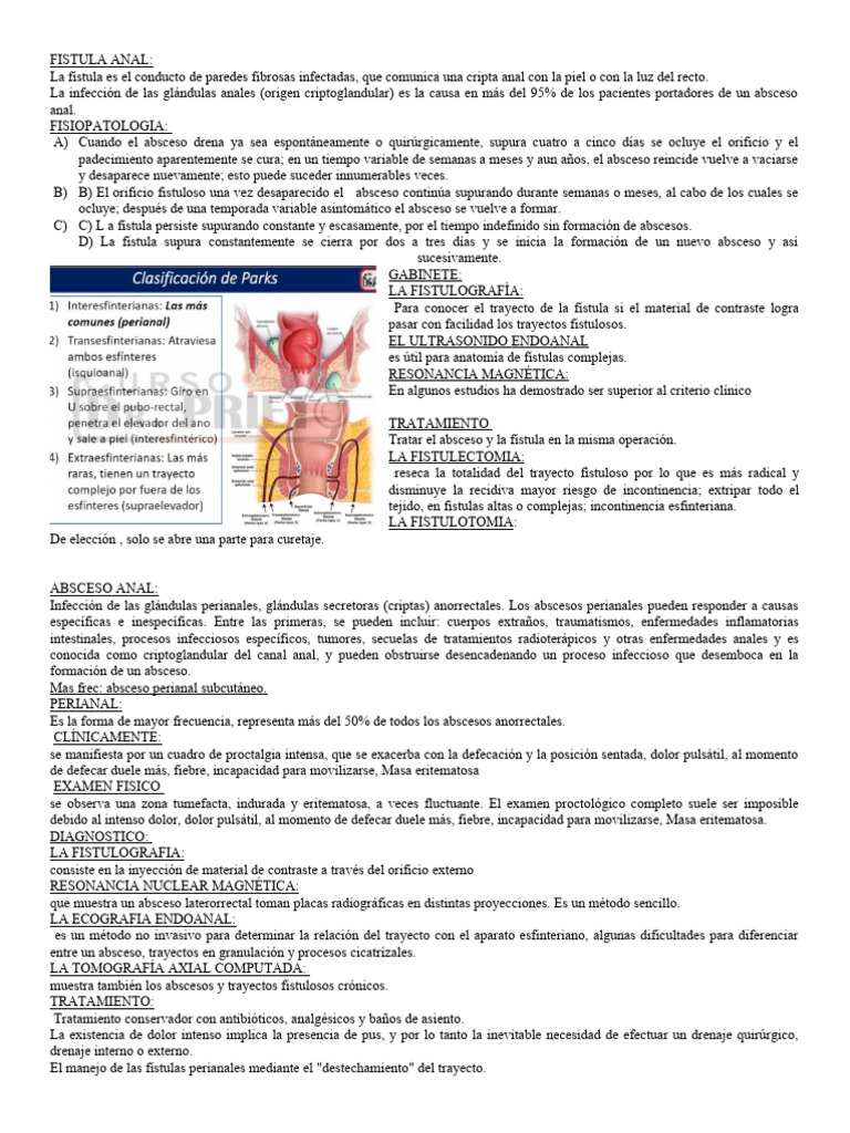 Fístula y Abscesos Anales: Diagnóstico y Tratamiento | PDF ...