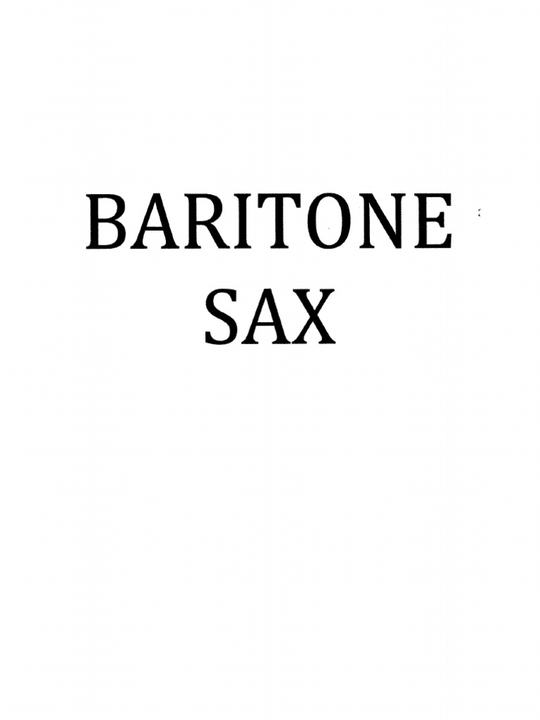 Baritone Sax Packet | PDF