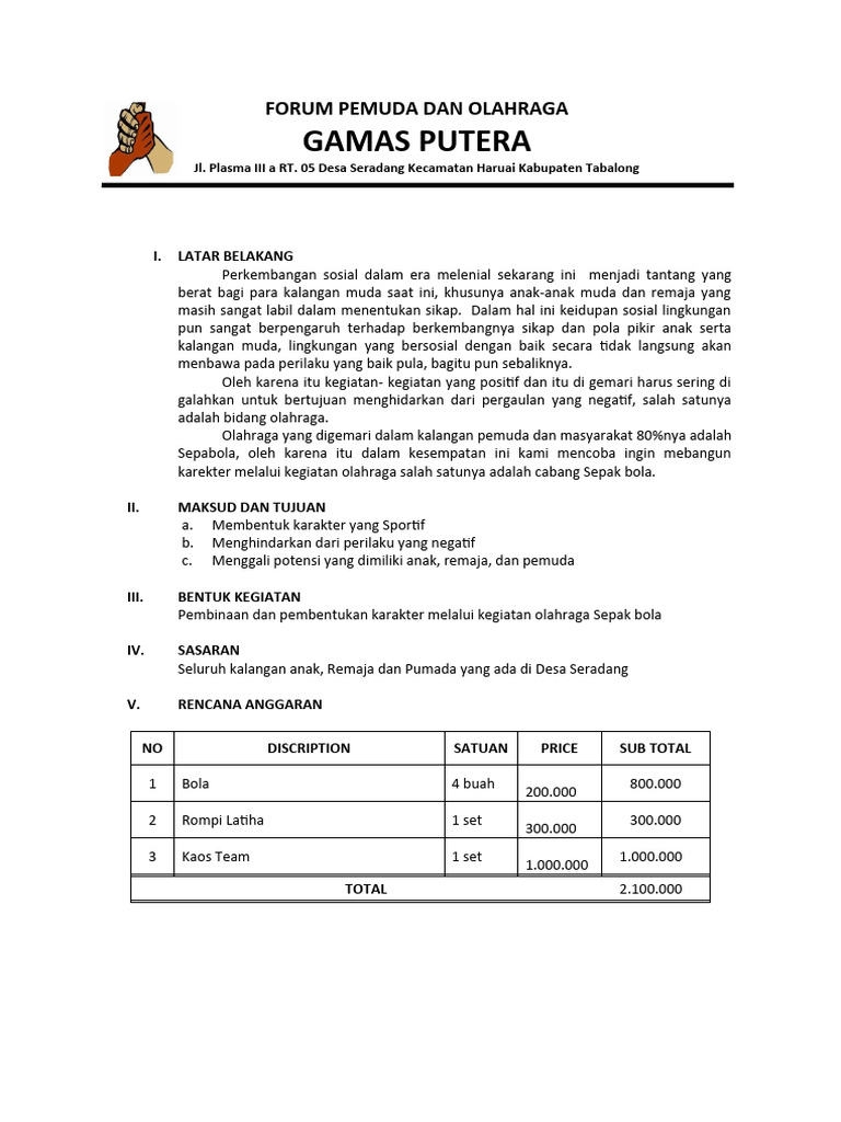 Proposal Bola | PDF
