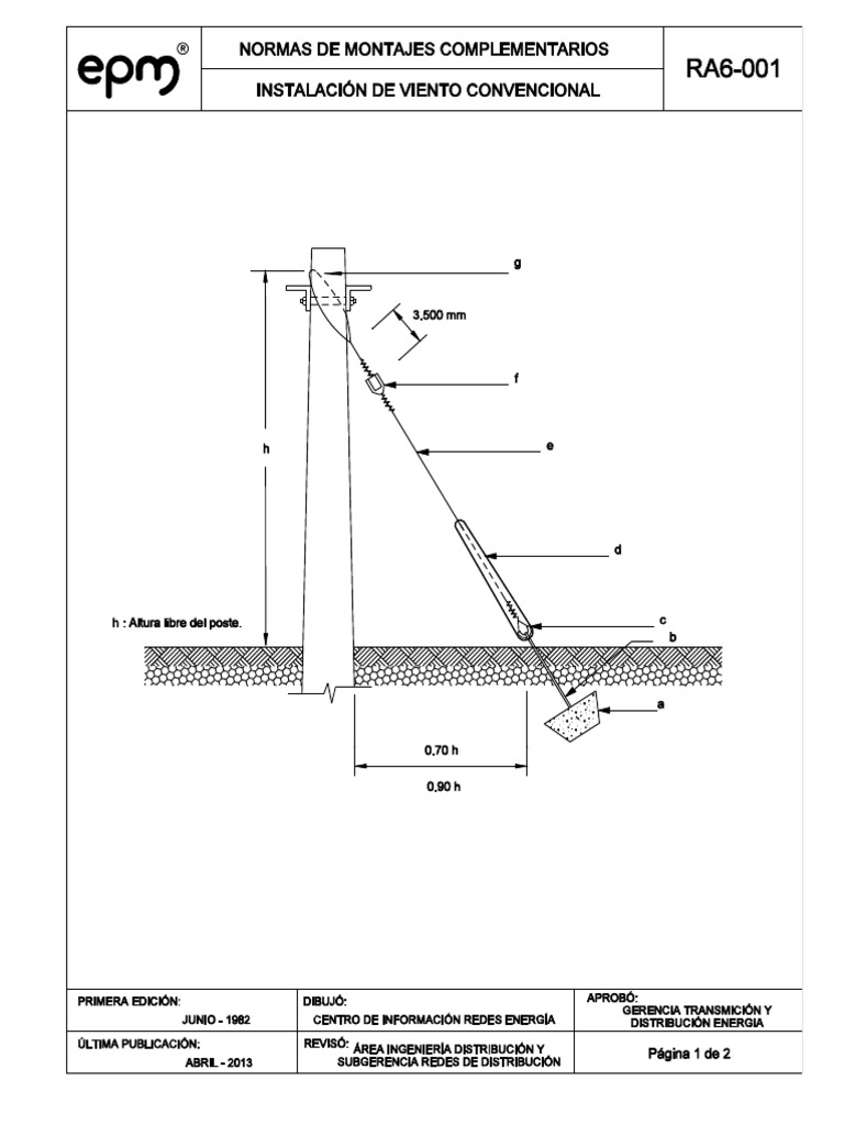 RA6-001.Dgn - RA6-001- Instalación de Viento Convencional | PDF