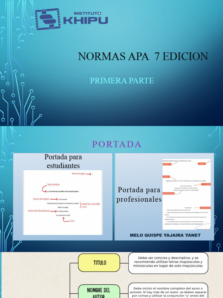 Normas APA 7: Guía y Ejemplos | PDF | Estilo apa
