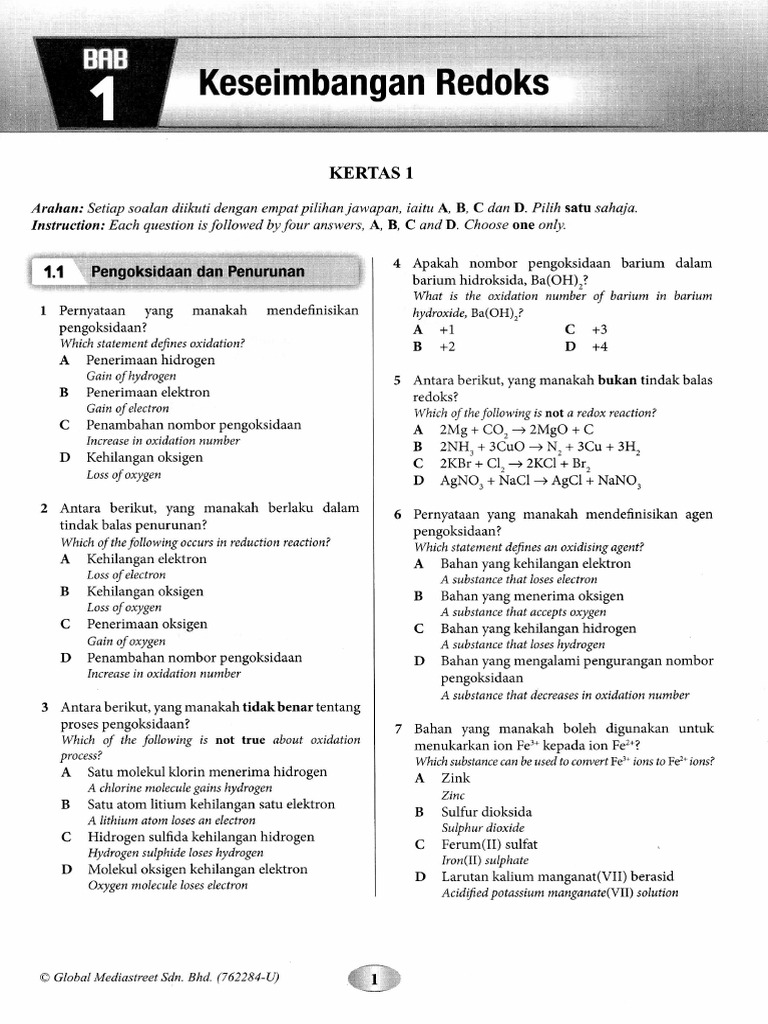 Chapter 1 Nusamas Practise F5 | PDF | Oxide | Magnesium