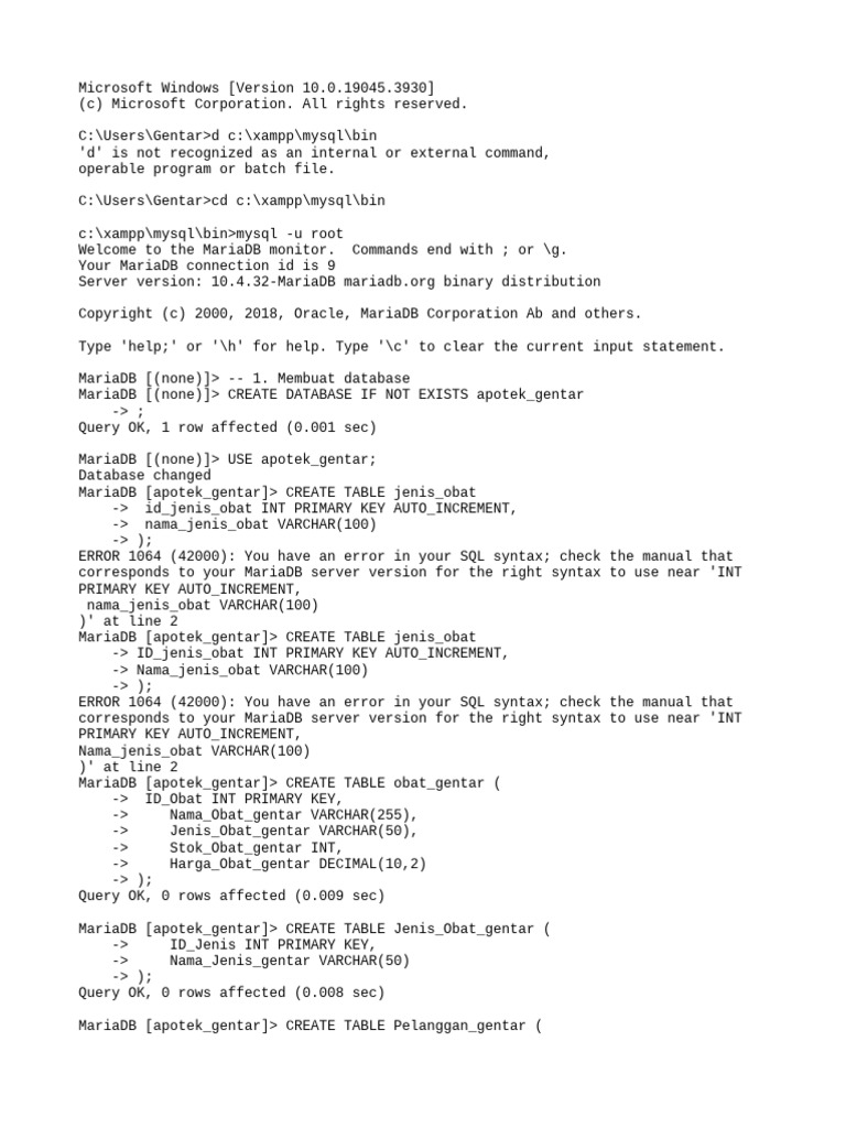 UAS Basis Data M Gentar | PDF | My Sql | Databases