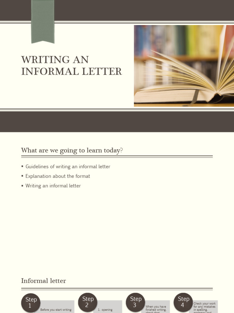 Writing An Informal Letter | PDF | Human Communication | Linguistics
