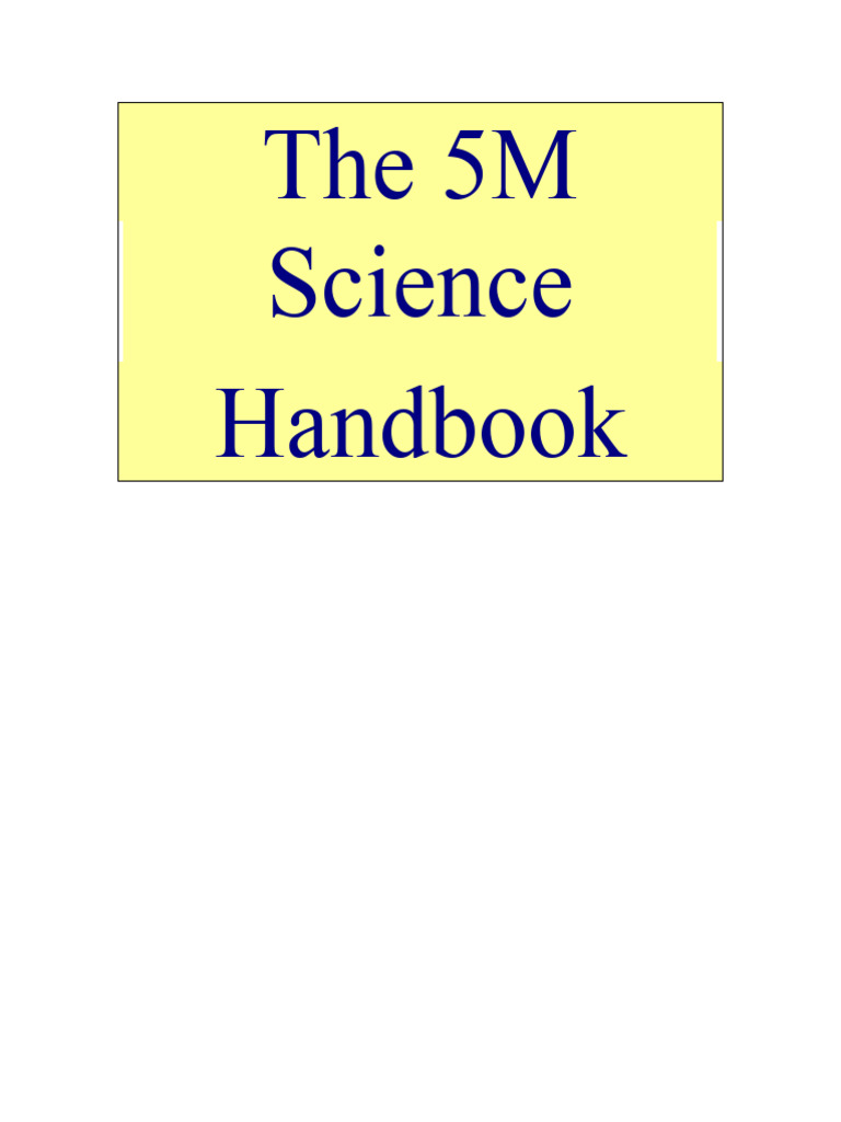 5m Science Handbook | PDF | Human Body | Flowers
