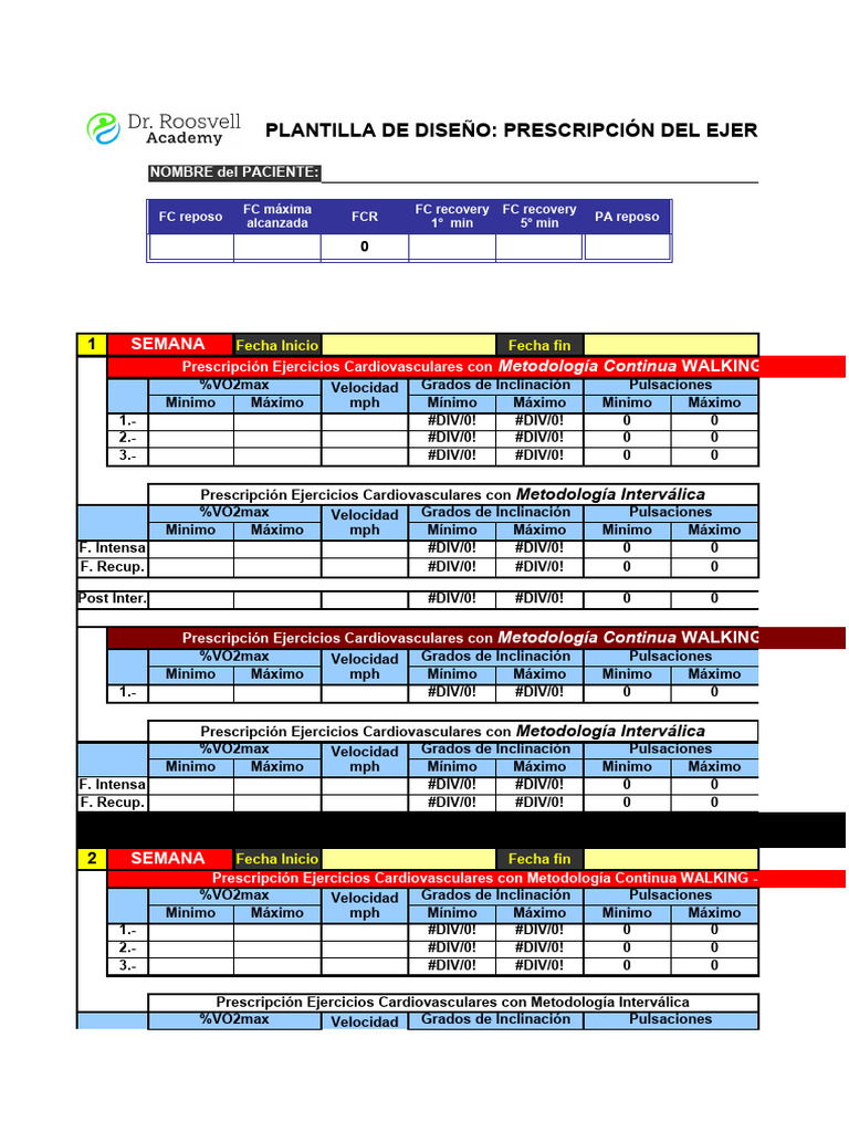 FORMATO_DR_ROOSVELL_ACADEMY_PARA_PRESCRIPCION_EJERCICIOS_AEROBICOS | PDF | Ejercicio aerobico ...