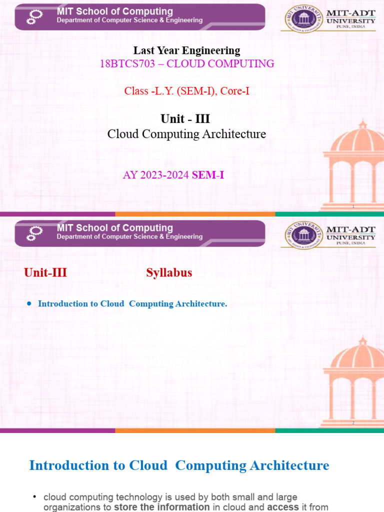 Unit Iii | PDF | Cloud Computing | Platform As A Service