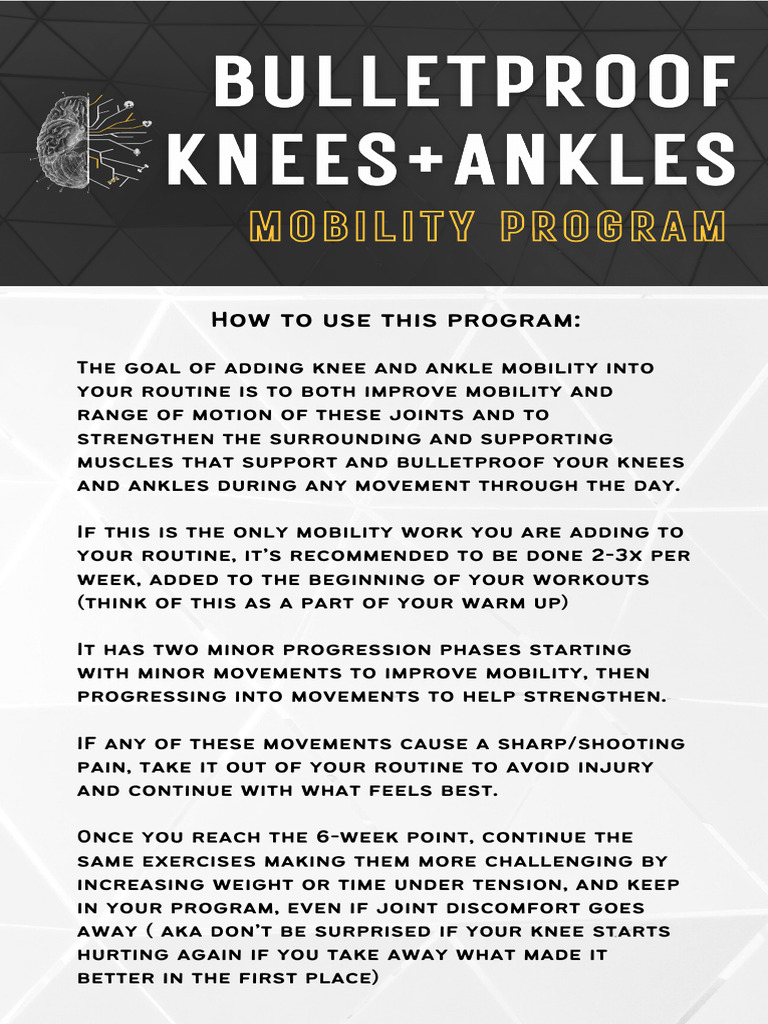 Bulletproof Knees Ankles Mobility Program FS Premium | Download Free ...