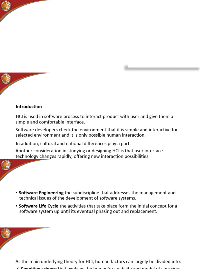 SLM-2 ITEP 101 HCI SLM 2-Lesson 2.6 HCI in Software Process Usability Engineering March 202024 ...