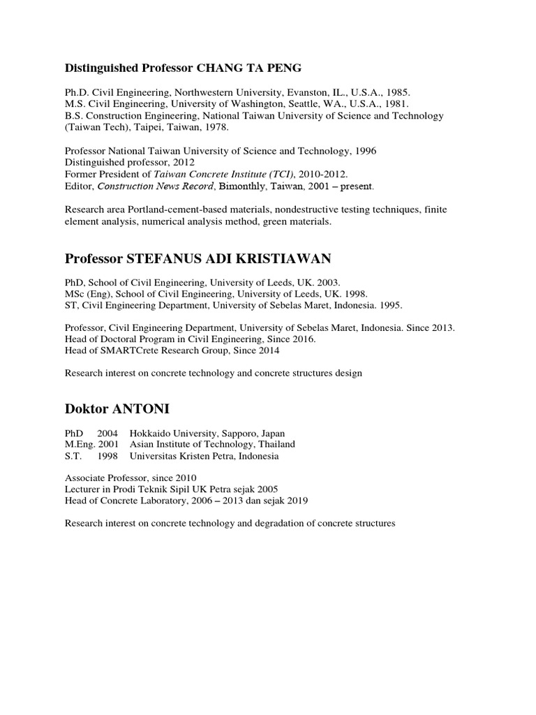 CV Pembicara Dies Natalis 2019 | PDF | Art