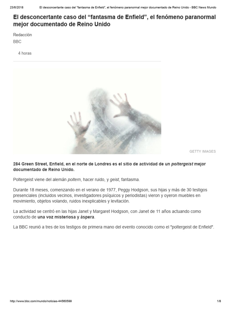 El Desconcertante Caso Del "Fantasma de Enfield", El Fenómeno ...