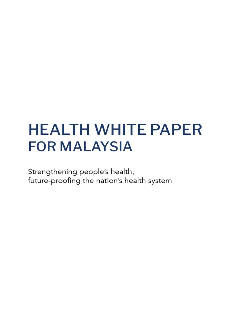 Health White Paper | PDF | Non Communicable Disease | Health Care